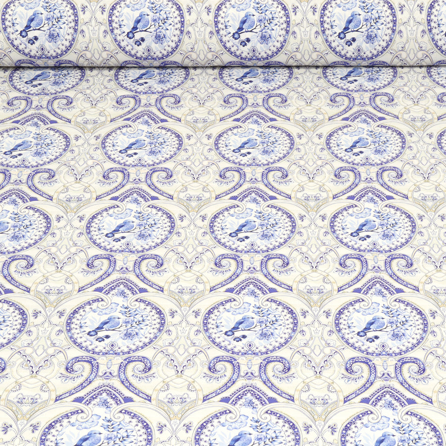 Victorian Songbird Blue Fabric – Foy & Co Interiors