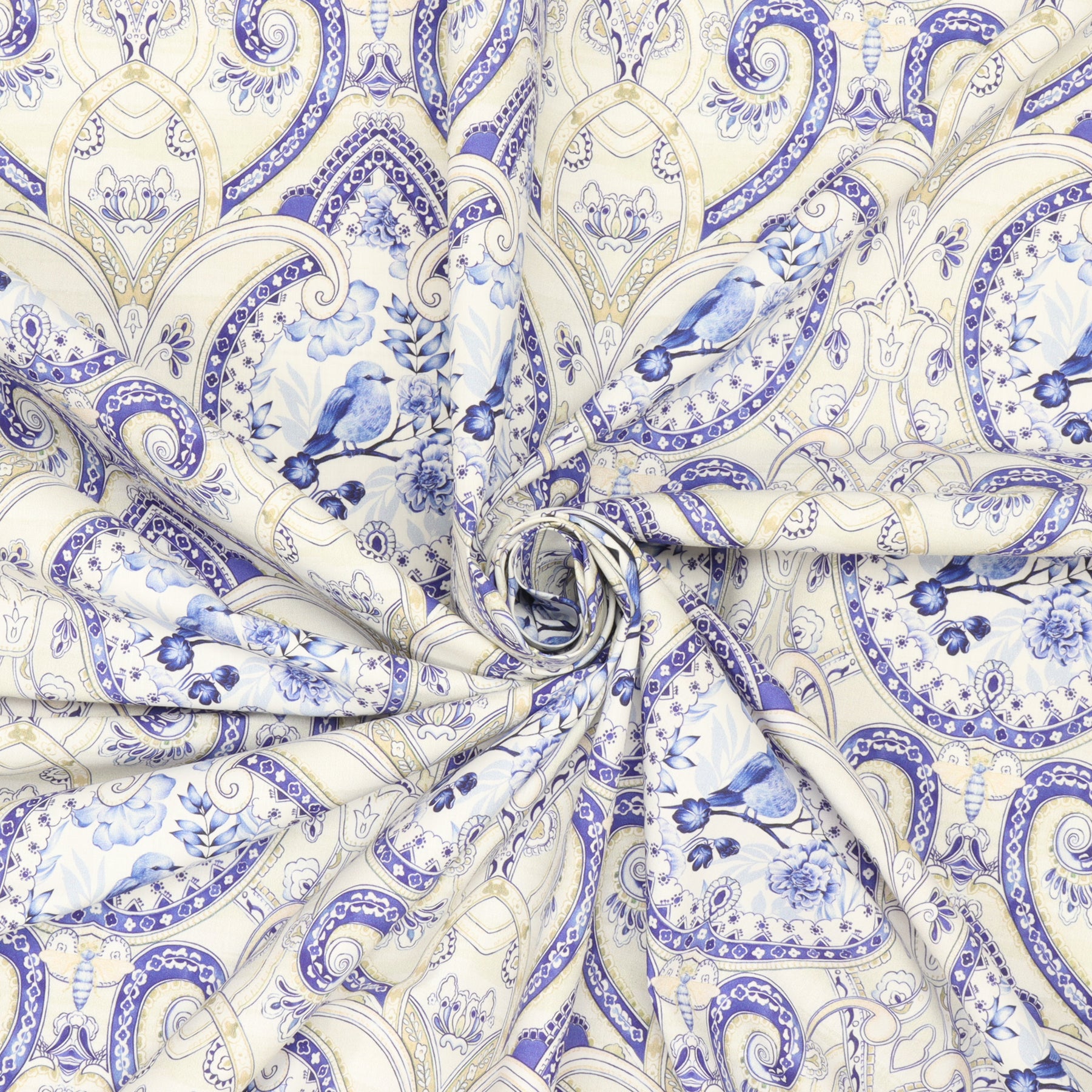 Victorian Songbird Blue Fabric – Foy & Co Interiors