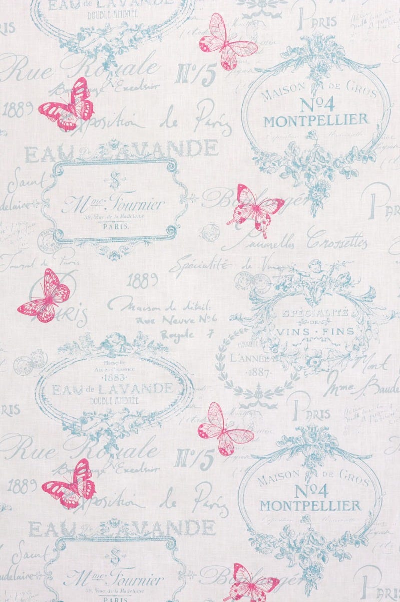 Clearance Paris Toile Linen Aqua Fabric – Foy & Co Interiors