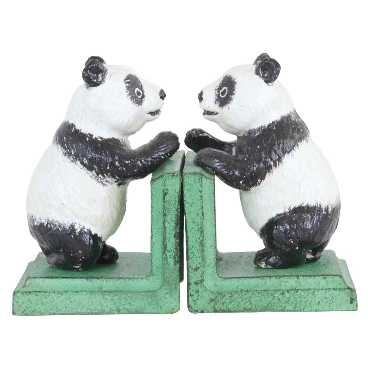 Cast Iron Pair of Panda Bookends – Foy & Co Interiors