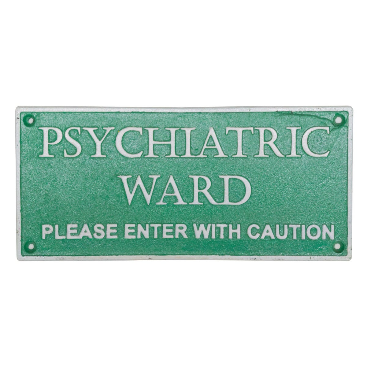 Psychiatric Ward Cast Iron Wall Sign – Foy & Co Interiors